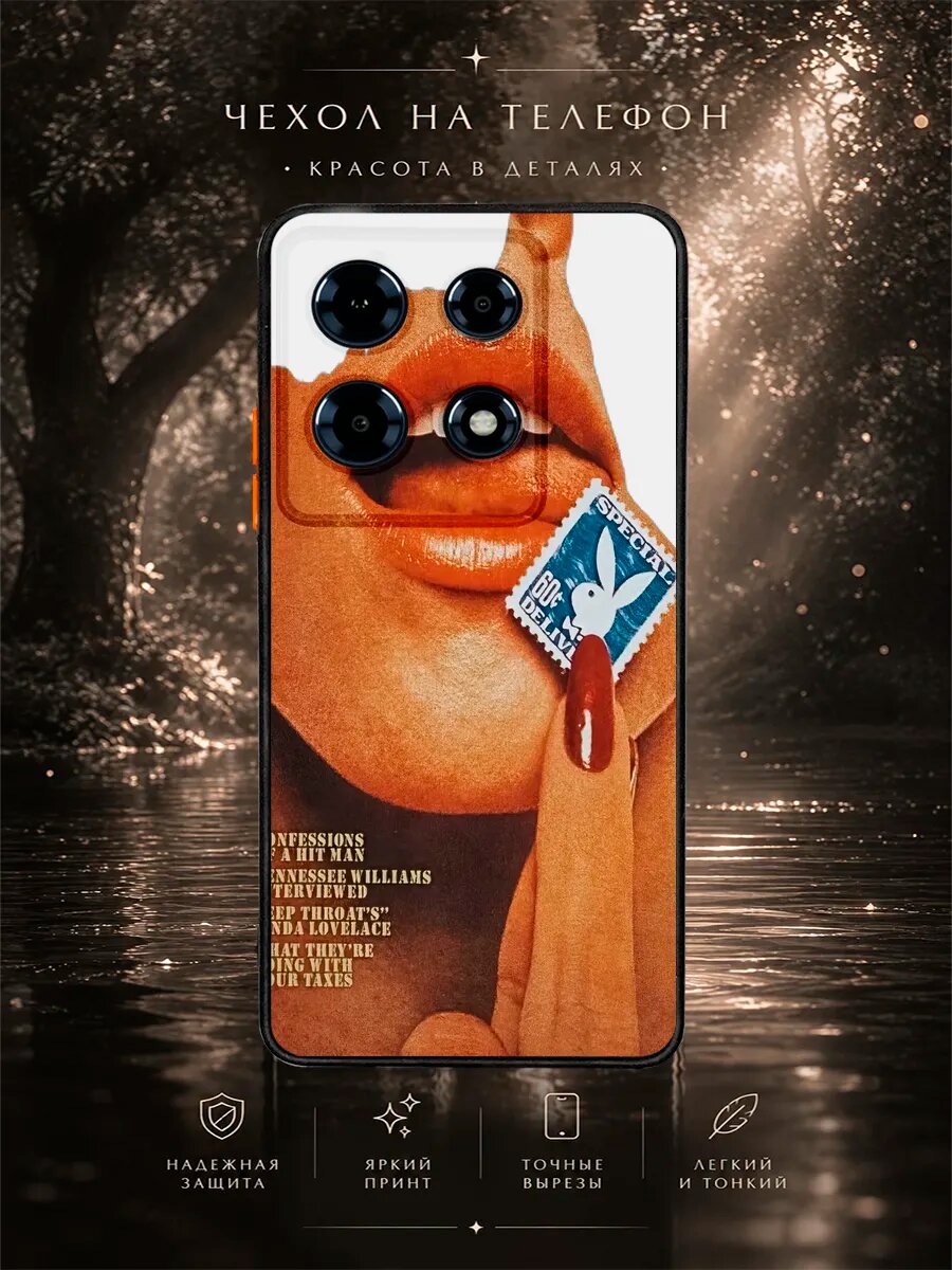 Матовый чехол на Infinix Note 30 Pro Ретро Playboy У2К