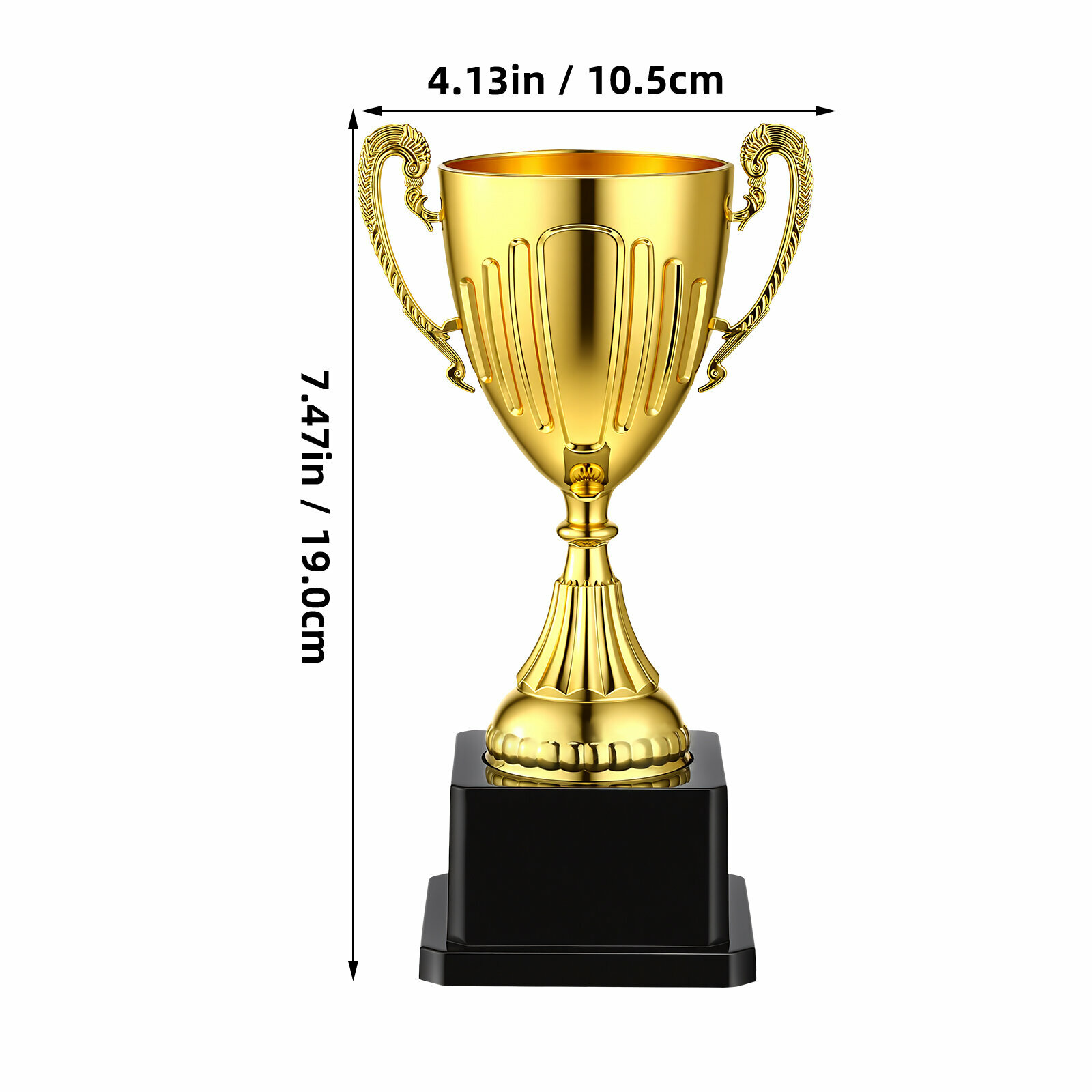Кубок Для Победителей Золотой С Квадратным Основанием 19.00X7.80X7.80Cm