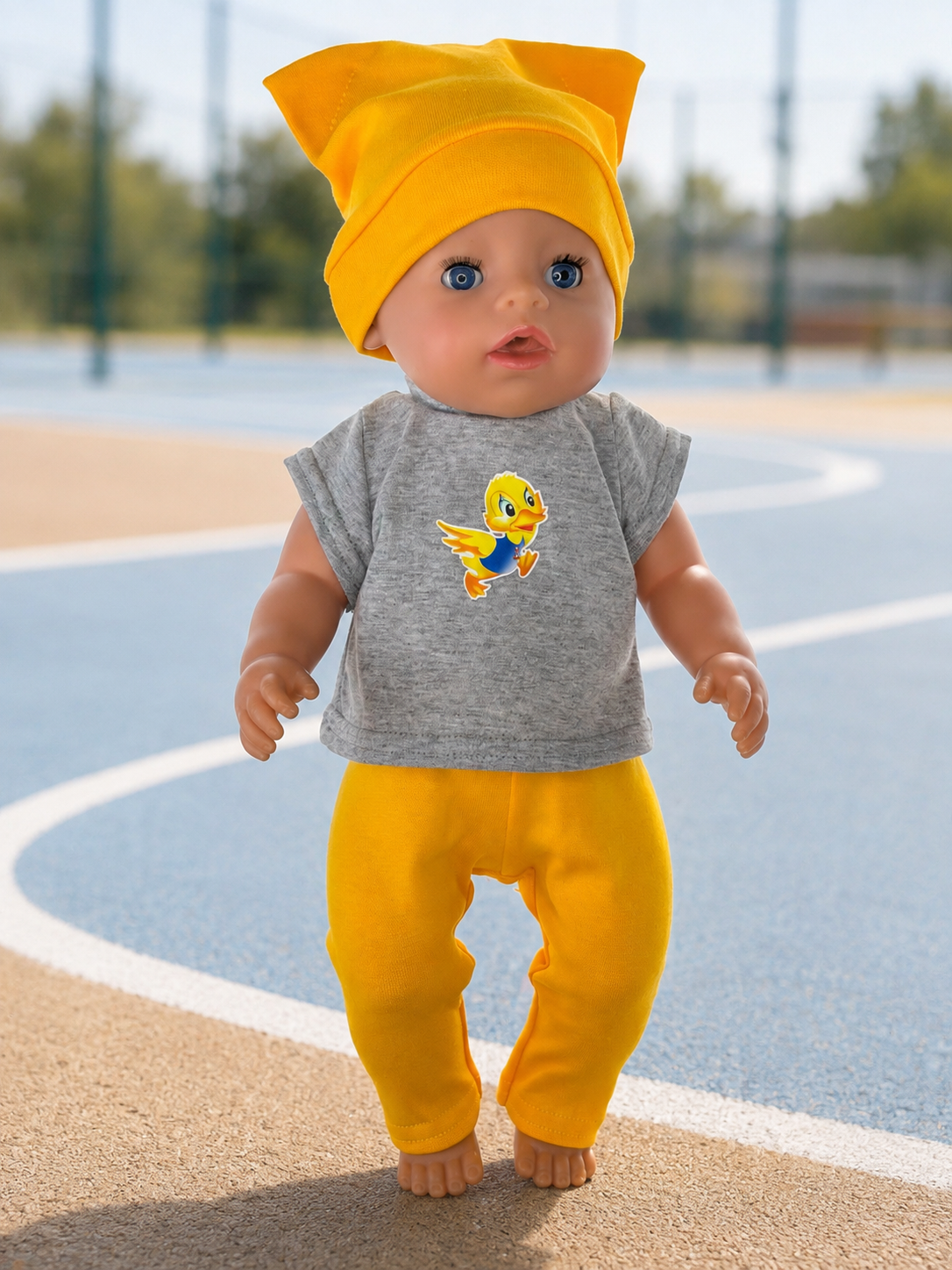 Одежда для куклы Baby Born 38-43 см, футболка, брюки и шапка, 3 предмета, КуклаПупс