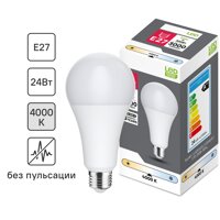 Лампочка светодиодная E27 24 Вт нейтральный белый свет