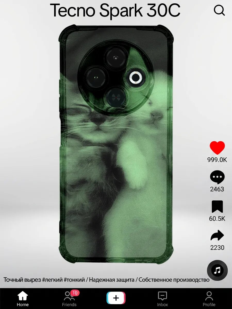 Чехол на Spark 30C с принтом котята aesthetic