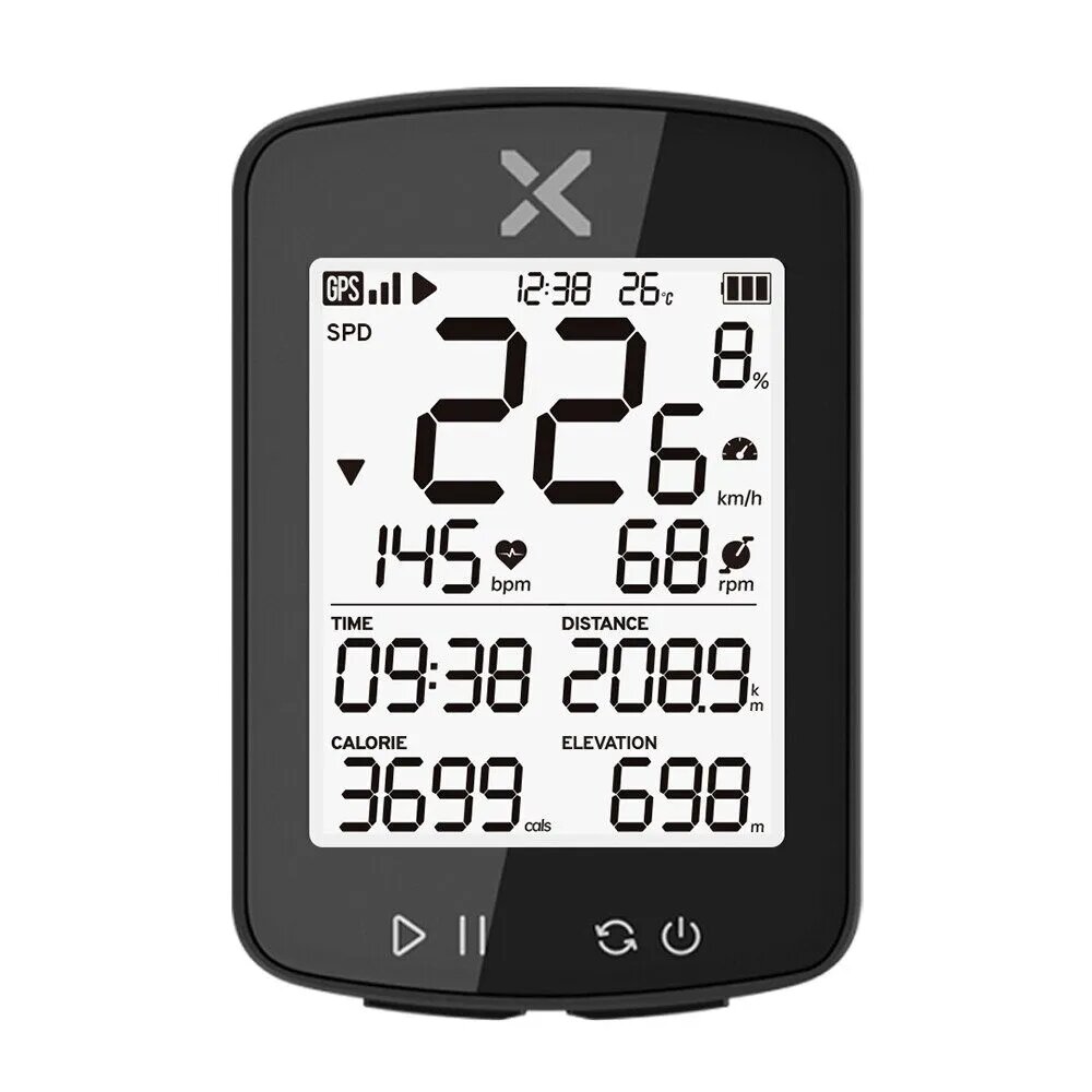 Велосипедный водонепроницаемый смарт-беспроводной GPS-спидометр/маленький G+