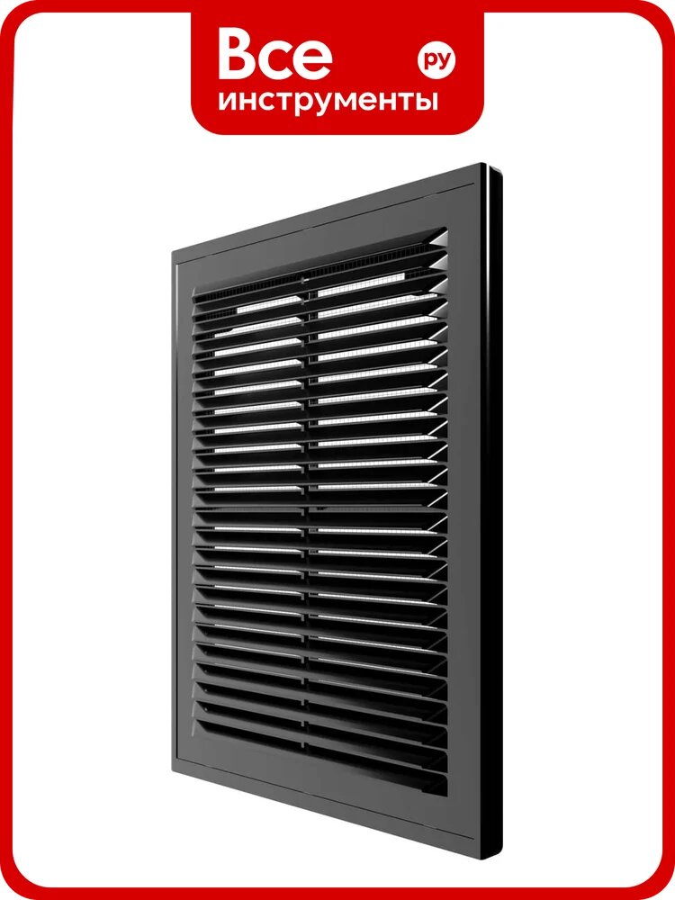 Решетка вентиляционная Р сетка разъемная 150x200 мм, пластик Black ERA 1520Р Black