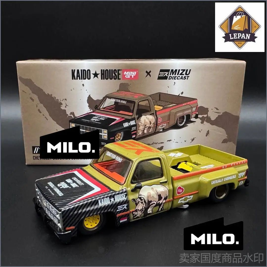 Эксклюзивная модель 1/64 Chevrolet Silverado Sumatran Rhino от MINI GTKAIDO HOUSE 153 литой под давлением автомобиль серии Kaido Works V1LEPAN