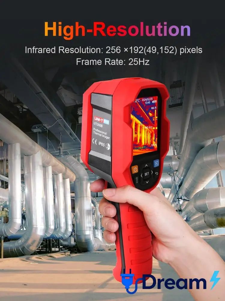 Пирометр UTi260B, годовая гарантия на тепловизионную камеру, инфракрасная камера 256X192, используемая для энергоаудита зданий