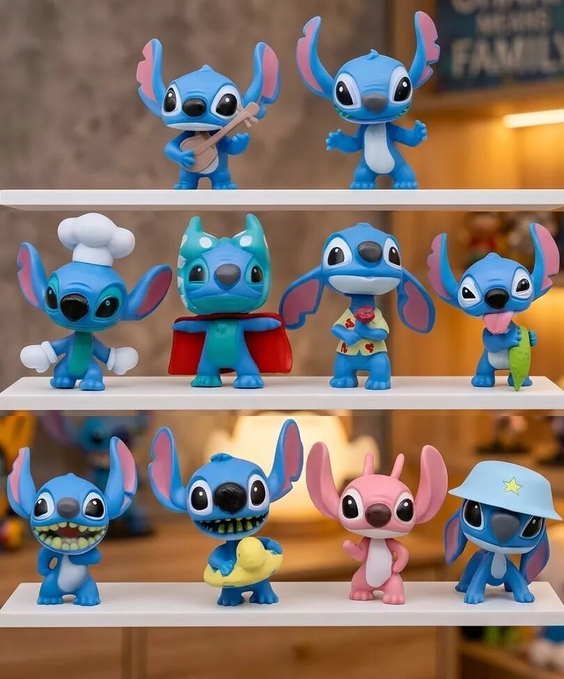 Набор фигурок Лило и Стич / Lilo and Stitch 10шт (5см, пакет) PLAYSKOOL