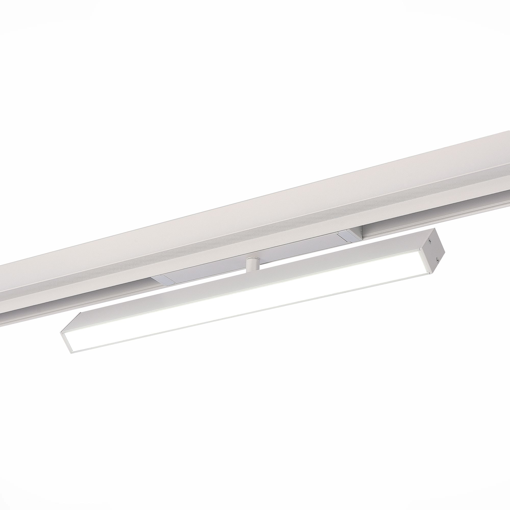 Трековый светильник SMART светодиодный ST LUCE цвет белый коллекция SKYLINE 220 в стиле High-tech цоколь LED ламп 1х18W, ST378.506.18
