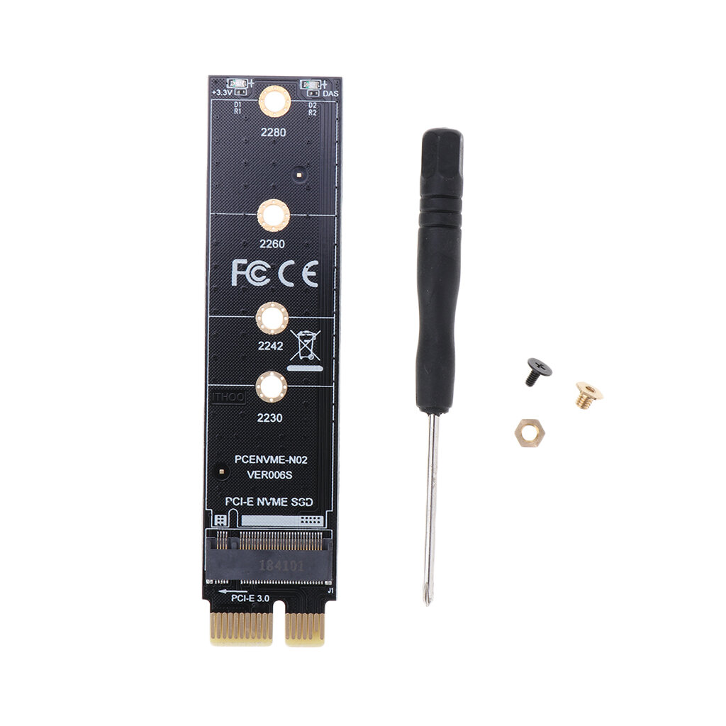 Адаптер SSD M.2 NVME - PCI-E X1, карта расширения M-Key