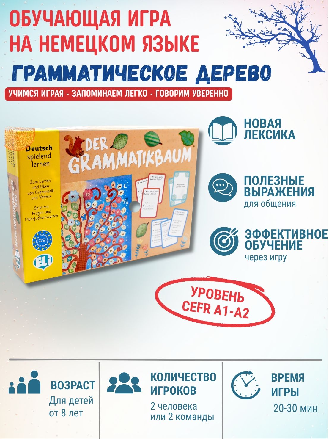 Der Grammatikbaum (A1-A2) / Обучающая игра на немецком языке "Грамматическое дерево"