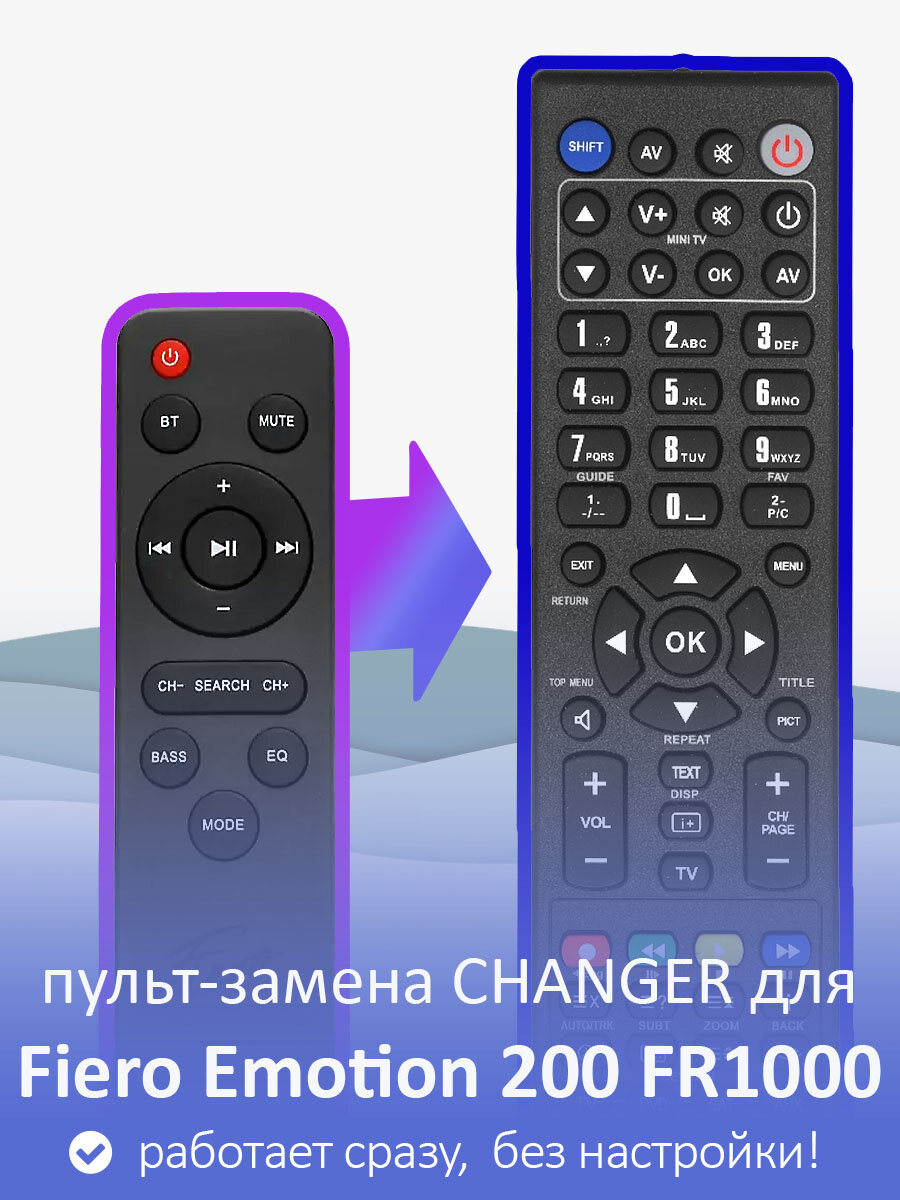 Пульт-замена для Fiero Emotion 200 FR1000