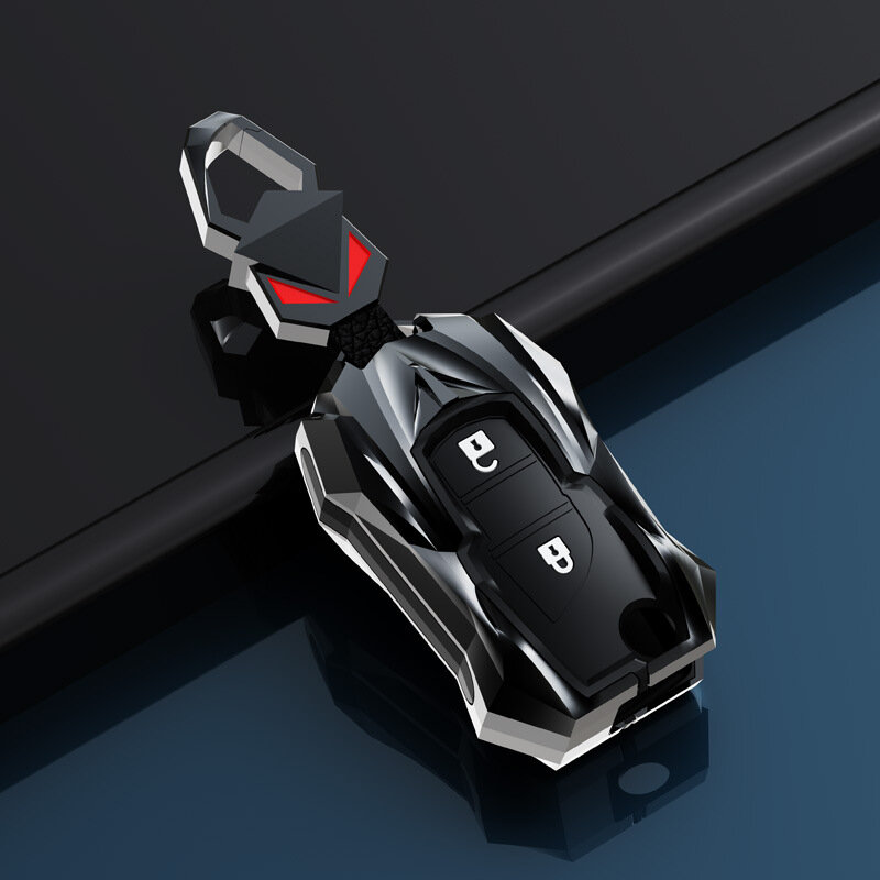 Автомобильный чехол для ключа Toyota Corolla, Camry, Levin, Highlander, RAV4 матовый черный с красным глазом дизайн для