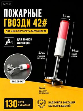 Круглые стальные гвозди для пневматического гвоздезабивного пистолета (130шт)