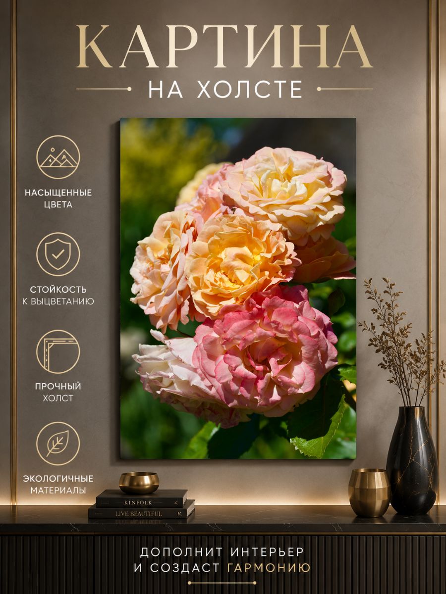 Картина на холсте Мягкий розовый круг 50x70 см