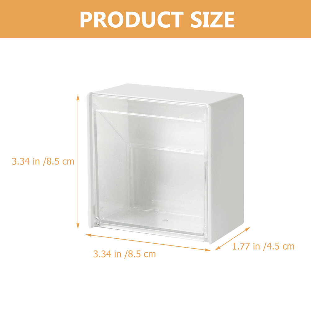 4 Штуки Настенные Органайзеры Для Косметики Белый 8.5X8.5X4.5Cm