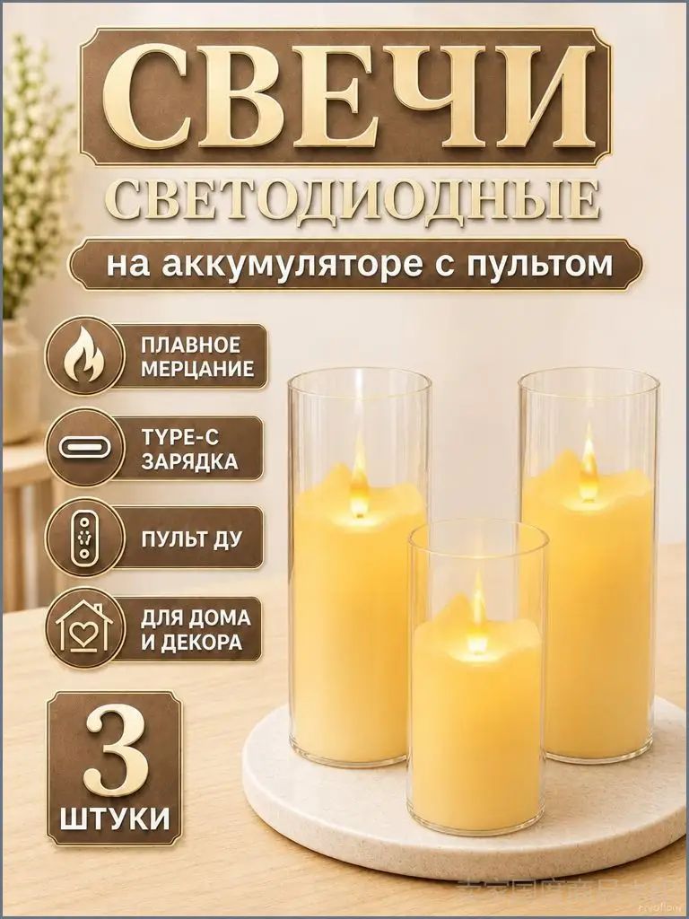 Свечи поминальные цифра 0 10 см х 5 см 3 шт