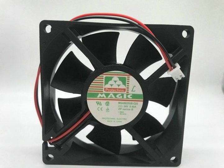 MAGIC 8025 MGA8024UB-O25 DC24V 0.48A двухшаровой большой объем вентиляторы охлаждения
