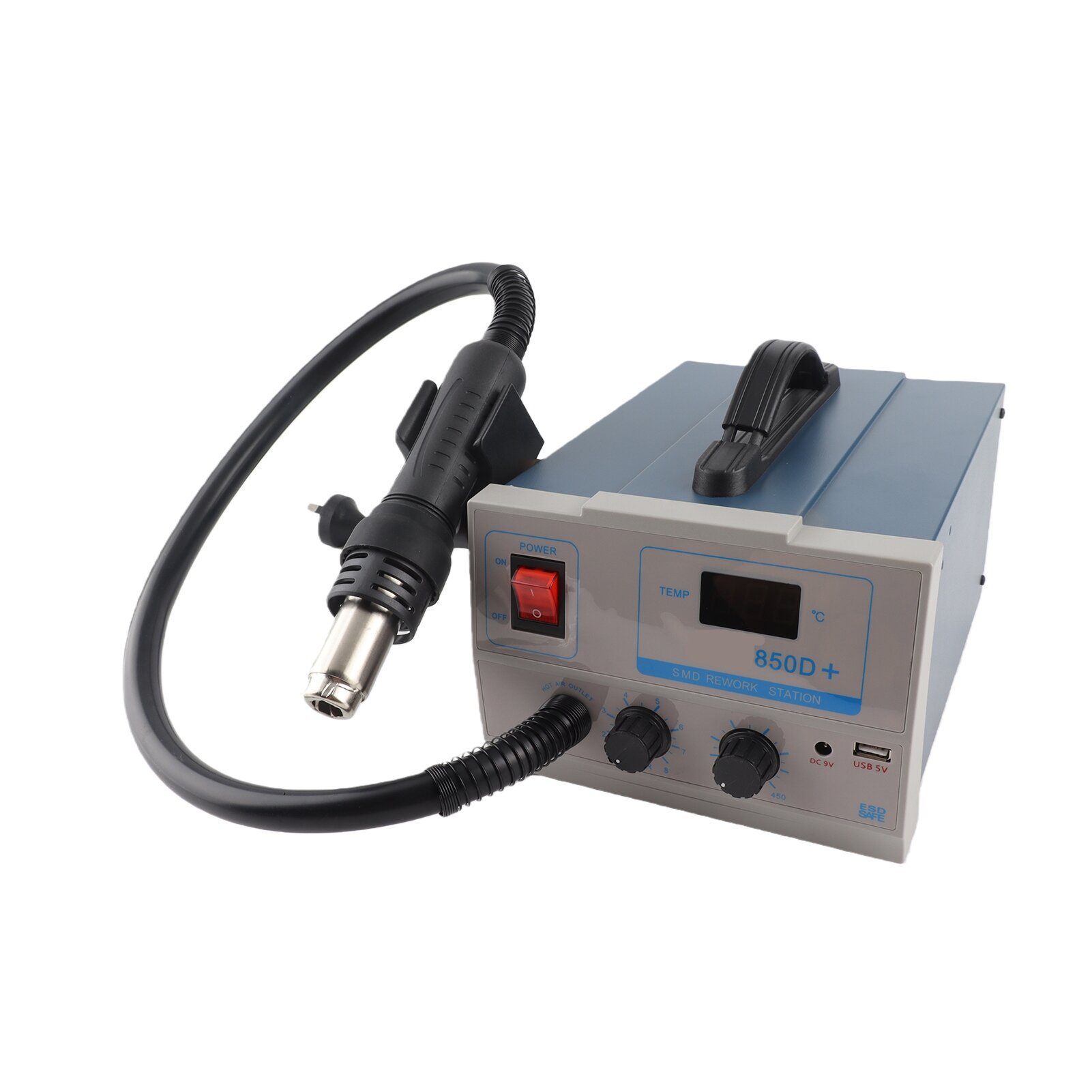 Станция для демонтажа с горячим воздухом, 850D, 220V, с цифровым дисплеем, для ремонта
