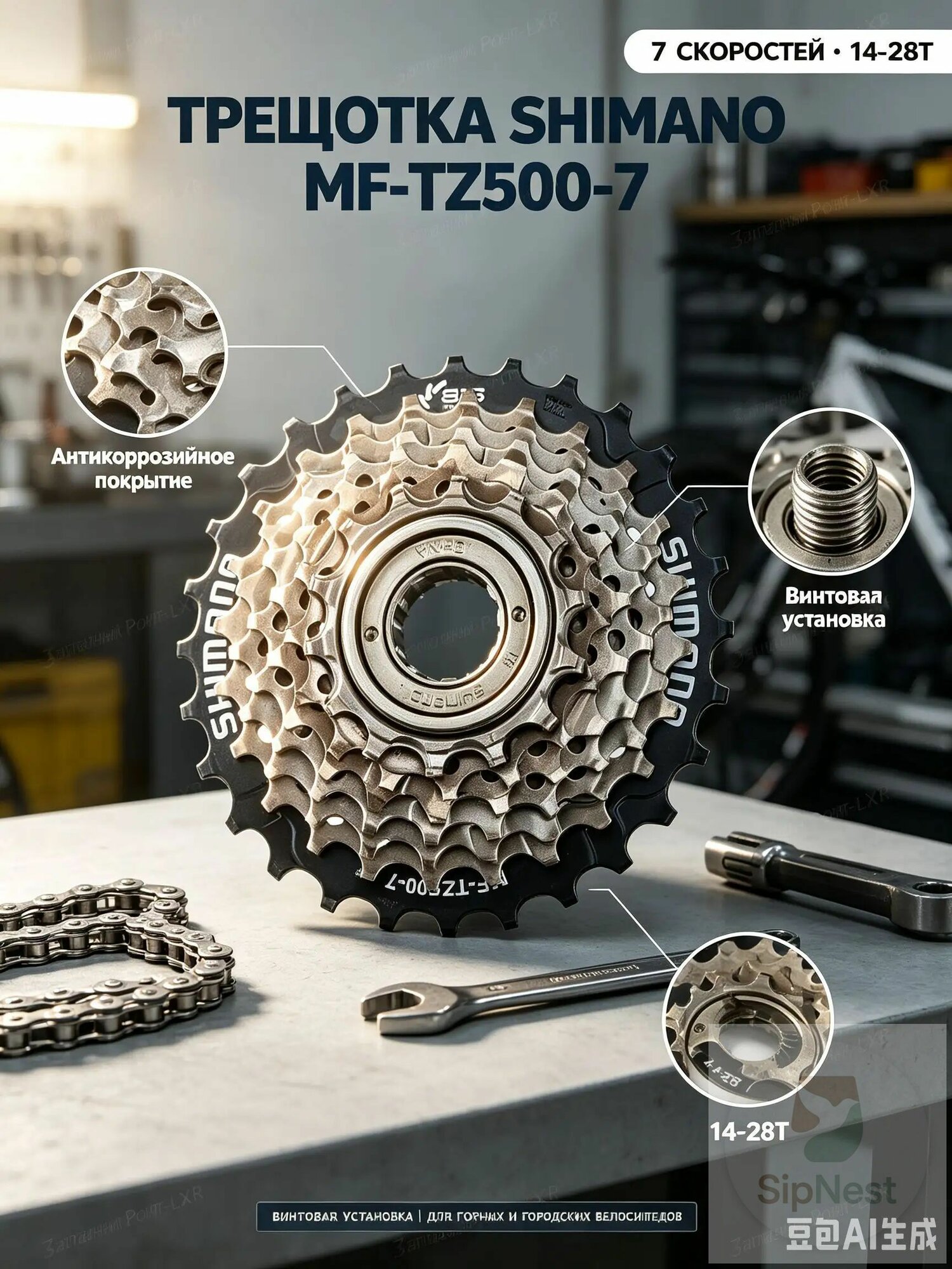 Трещотка 7 скоростей. Трещотка Shimano - MF-TZ500-7-28 (7 ск.) AMFTZ5007428