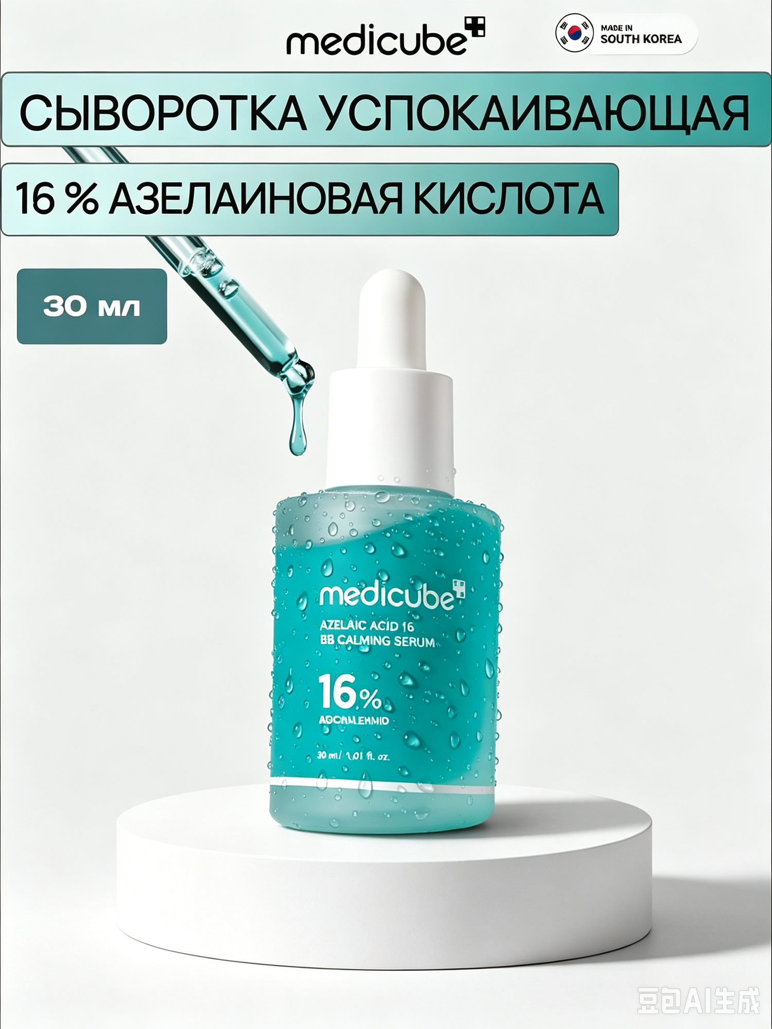 Medicube Сыворотка для ухода за кожей Восстановление, 30 млСыворотка Medicube азелаиновая кислота 16% 30 мл