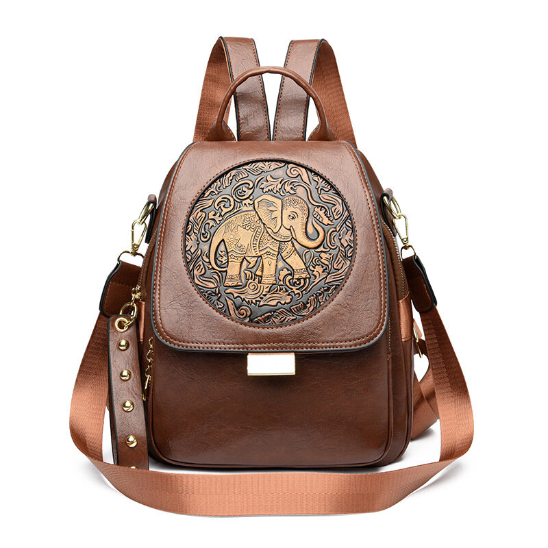 Textured Backpack Women 2025 Fashion Embossed Multifunctional Women's Backpack Versatile Travel Large Capacity School Bag