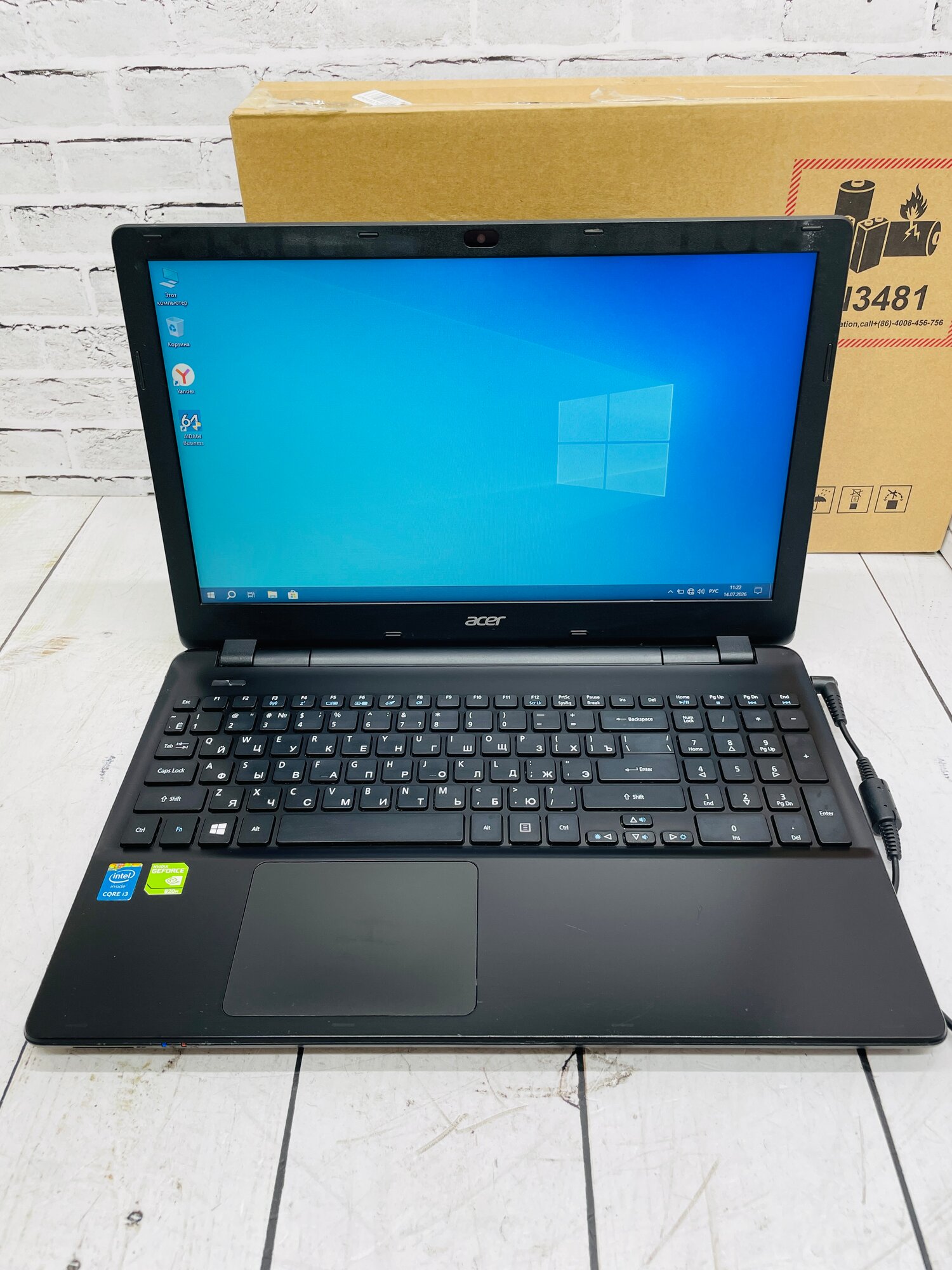 Игровой ноутбук 15,6, Acer Extensa 2510, Intel Core i3 4030U, 4 Gb DDR3, 120 Gb SSD, GeForce 820