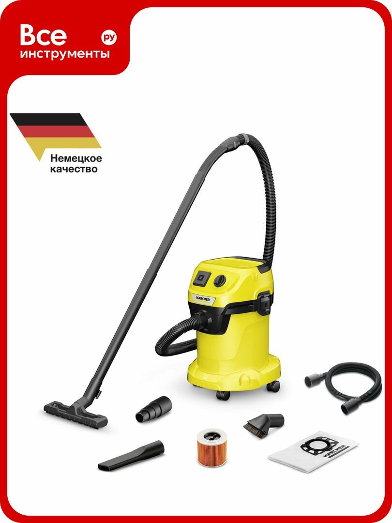 Хозяйственный пылесос Karcher WD 3 P V-17/4/20 Workshop 1.628-175.0