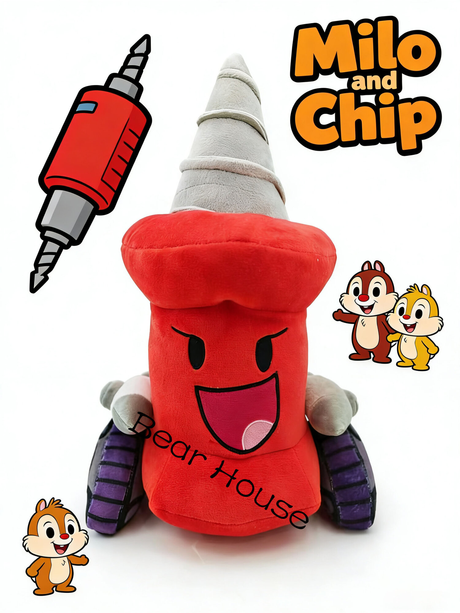 Milo and Chip Plush Toys Плюшевая игрушка 34CM