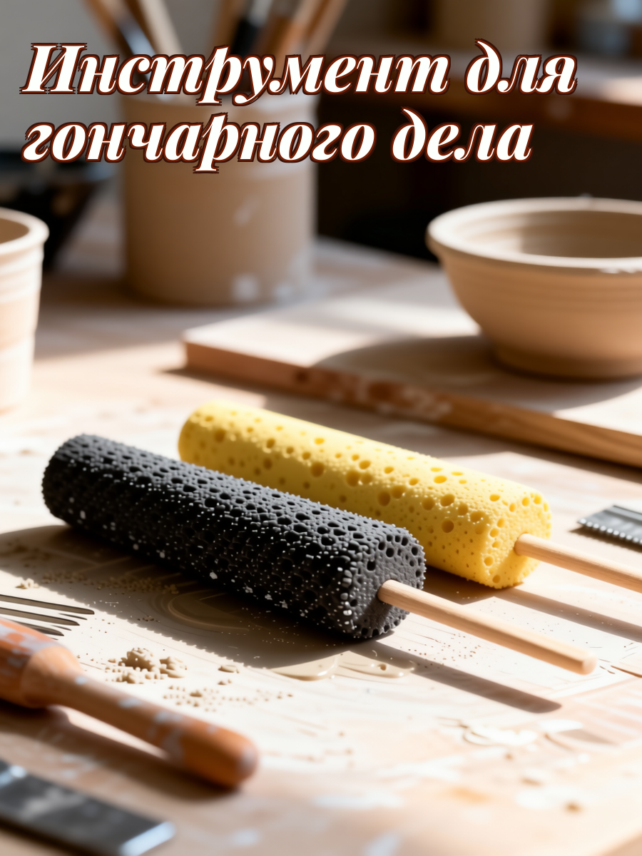 Щетка для чистки керамики с губкой, высокое поглощение влаги, 2 шт