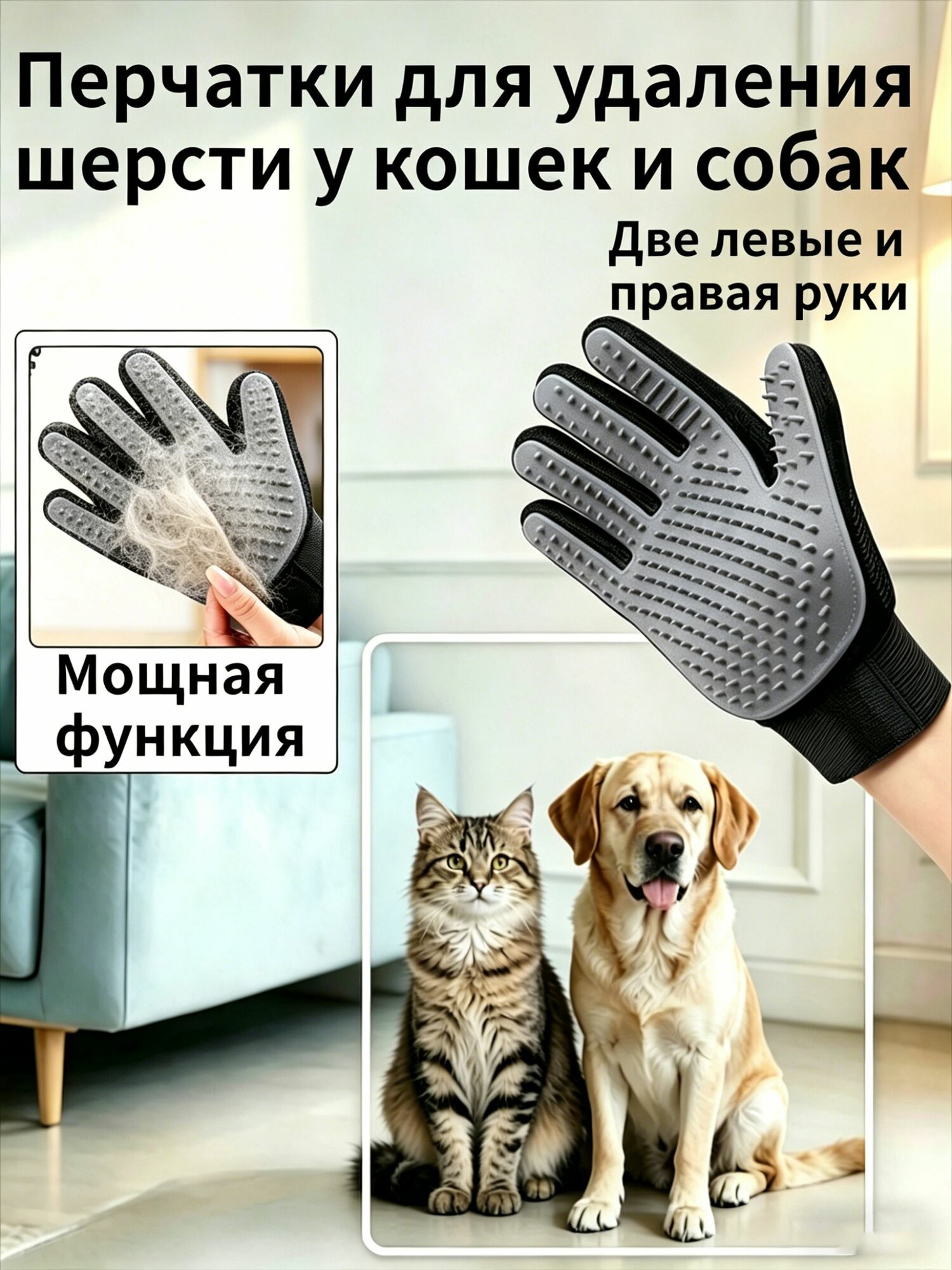Расчёска-перчатка для вычёсывания шерсти животных с 180 мягкими силиконовыми иглами, для длинношерстных и короткошерстных кошек и собак расчёска перчатка для кошек собак вычёсывание шерсти животных принадлежности для вычёсывания