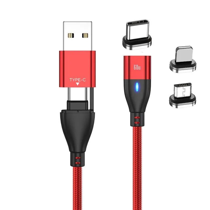 SENYAN Кабель для мобильных устройств Apple Lightning/USB Type-C, 1 м, красный