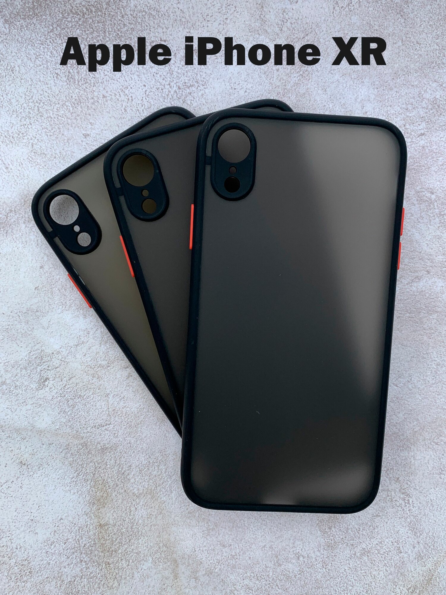 Чехол для iphone XR / айфон xr, черный, прозрачный защита камеры