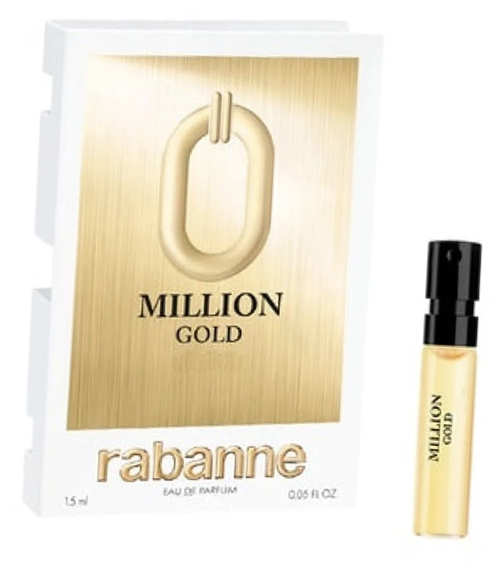 Paco Rabanne Million Gold аромат для мужчин 1.5 мл пробник - Пако Рабан Миллион Голд золотистый флакон