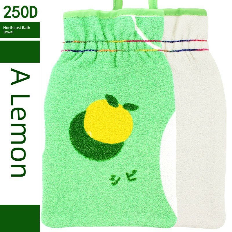 Лимонный узор двусторонней губки для купания, ткань 250Д, 1 шт. для домашнего использования, универсальный