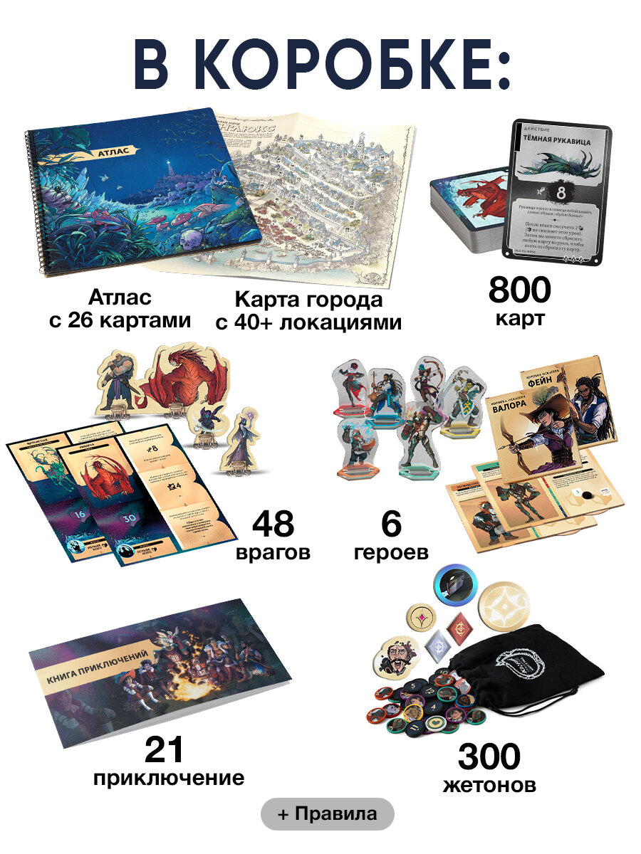 Настольная игра для всей семьи и детей от 13 лет Kinfire Хроники Беззвездная Ночь — фото 1