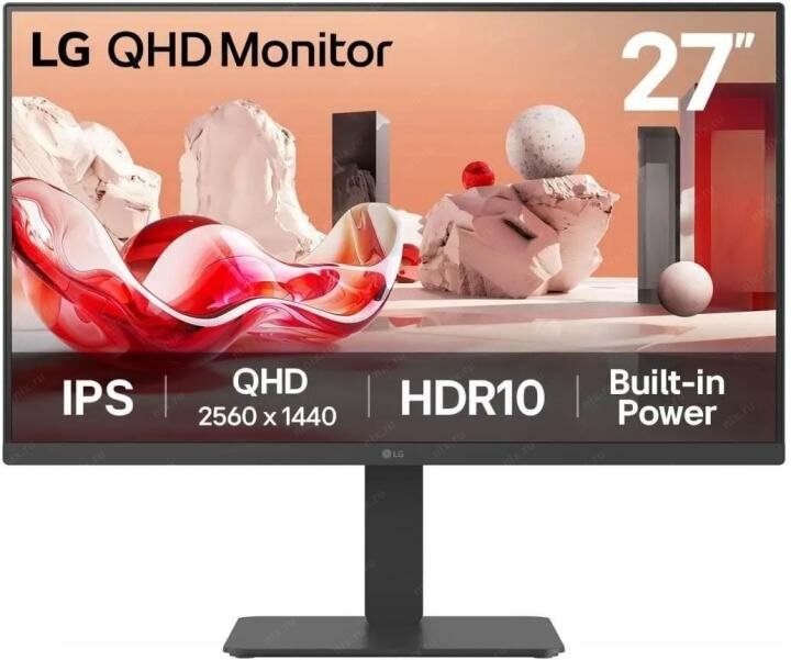 27" ЖК монитор LG 27BA45QB-B с поворотом экрана (LCD, 2560x1440, HDMI, DP) — фото 1