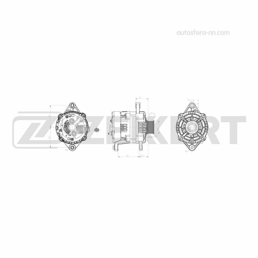 ZEKKERT GE1038 Генератор Chevrolet Cruze (J300) 09-