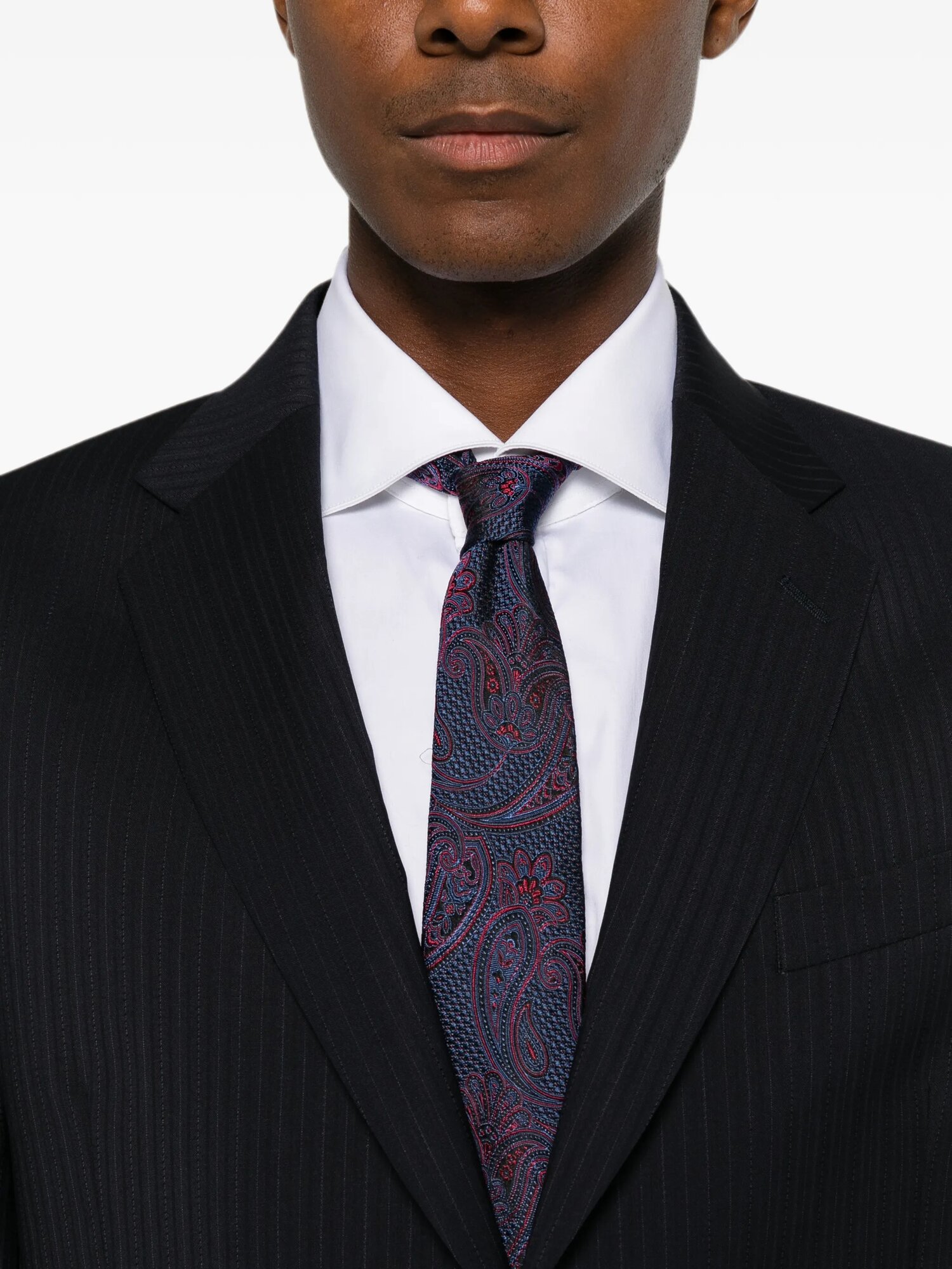 Комбинезон Paul Smith Pinstripe-pattern single-breasted suit, размер 46, black — фото 1