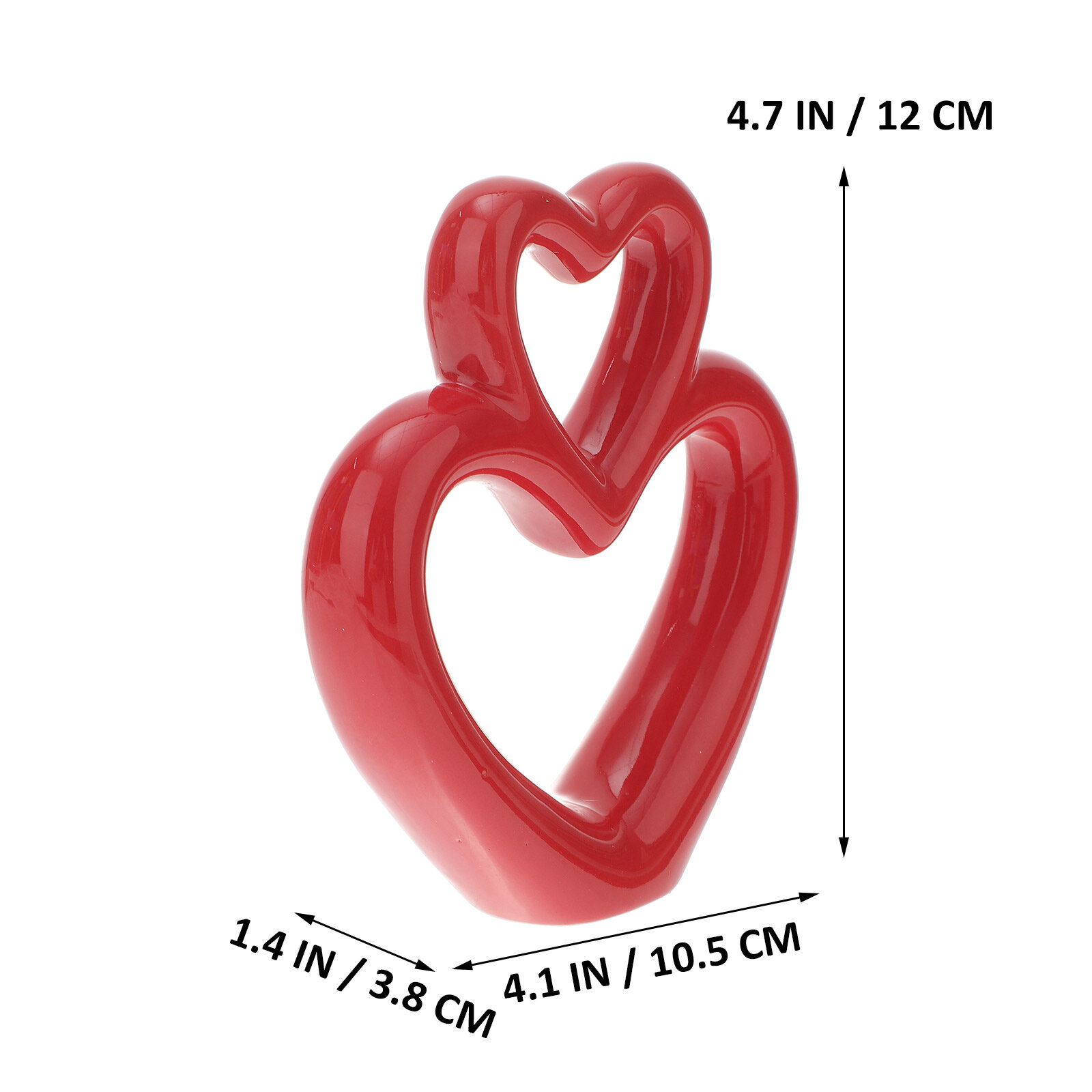 Фигурка В Forme Сердца Керамическая Статуэтка Для Свадьбы И Декора 12.00X10.50X3.00Cm