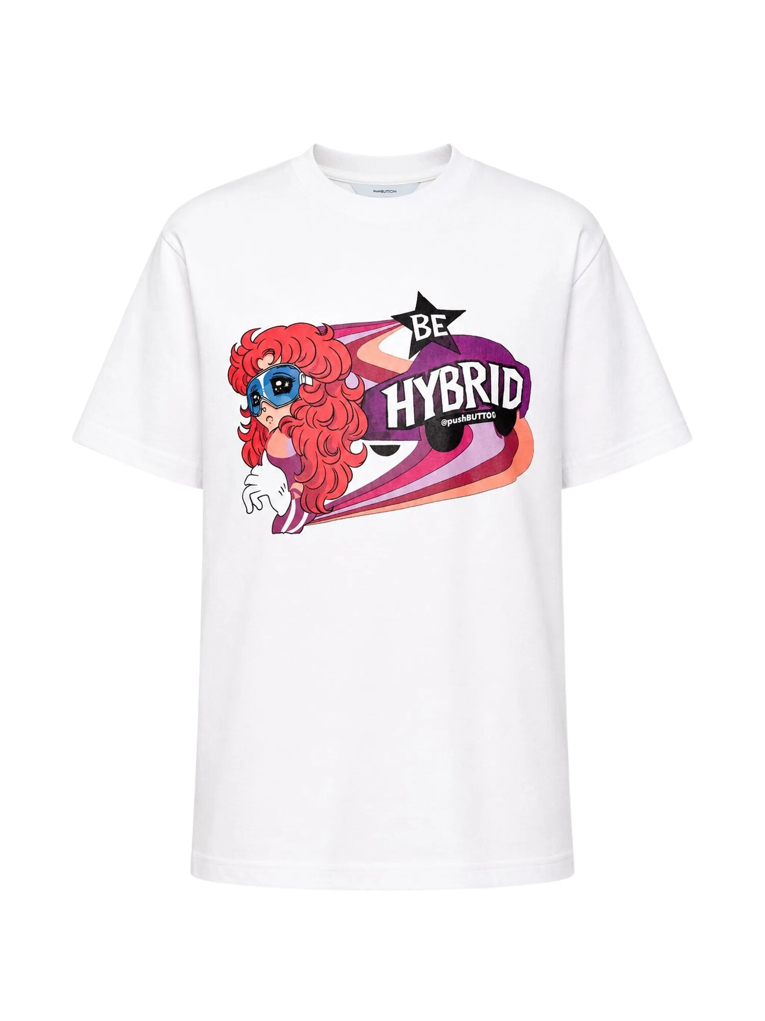 Футболка pushBUTTON Be Hybrid graphic-print T-shirt