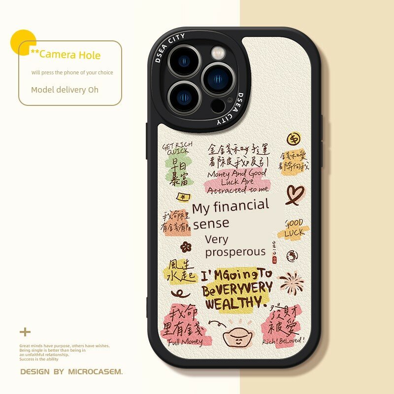 IPhone X Превосходный черный кожаный чехол из овечьей кожи с полной защитой объектива и краевым покрытием