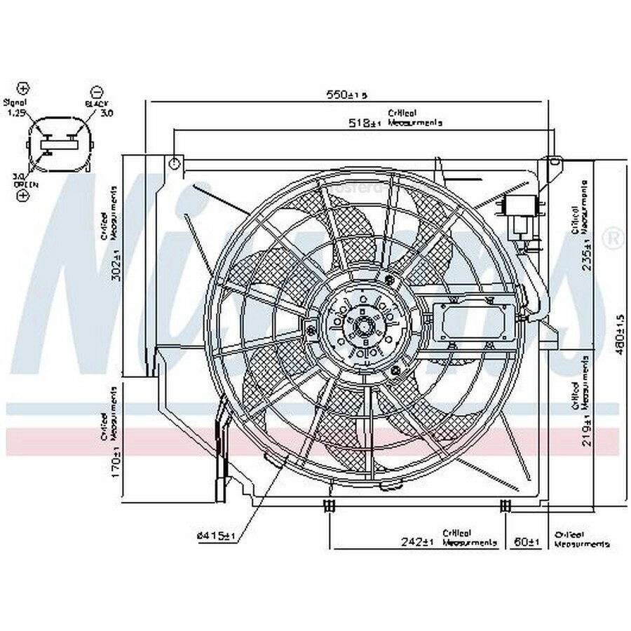 NISSENS 85649 Ветилятор радиатор охлаждающнй жидкости ДВС