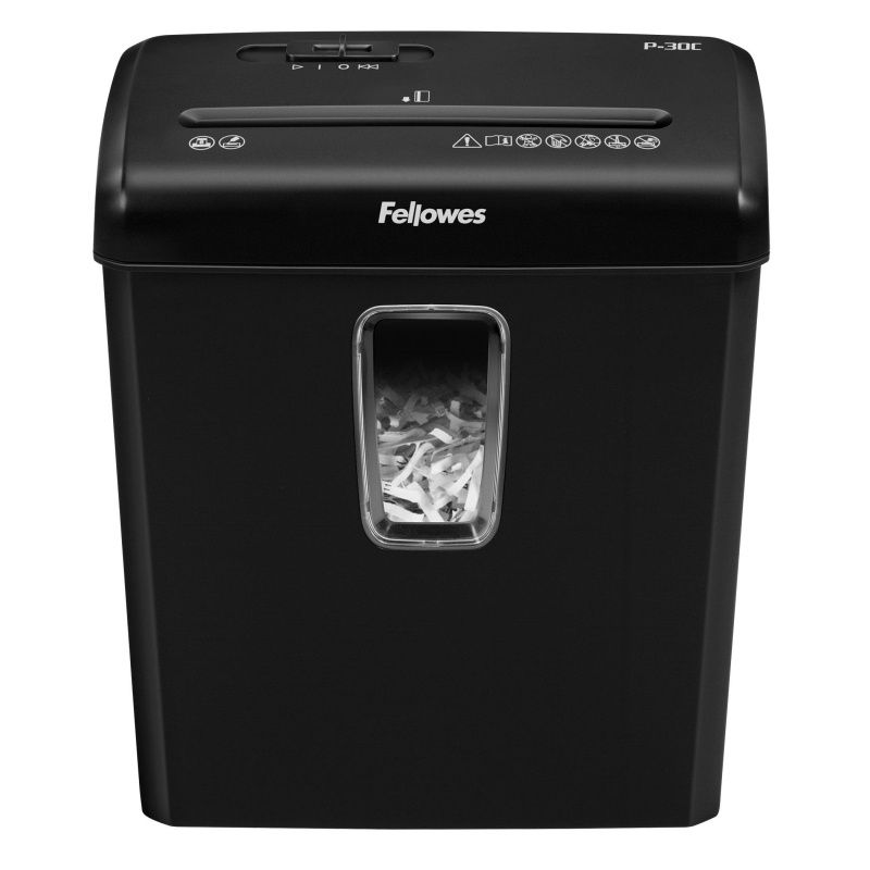 Шредер Fellowes уничтожитель Powershred P-30C, 4-й уровень секретности, 6 листов 15 л (FS-60081)