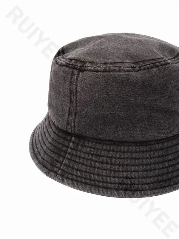 Панама женская летняя хлопковая черная 3XL-4XL (56-58), с шнурком для фиксации, защита от солнца — фото 1