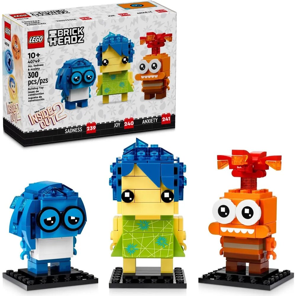 Конструктор Lego Brickheadz Disney 40749 Joy, Sadness & Anxiety