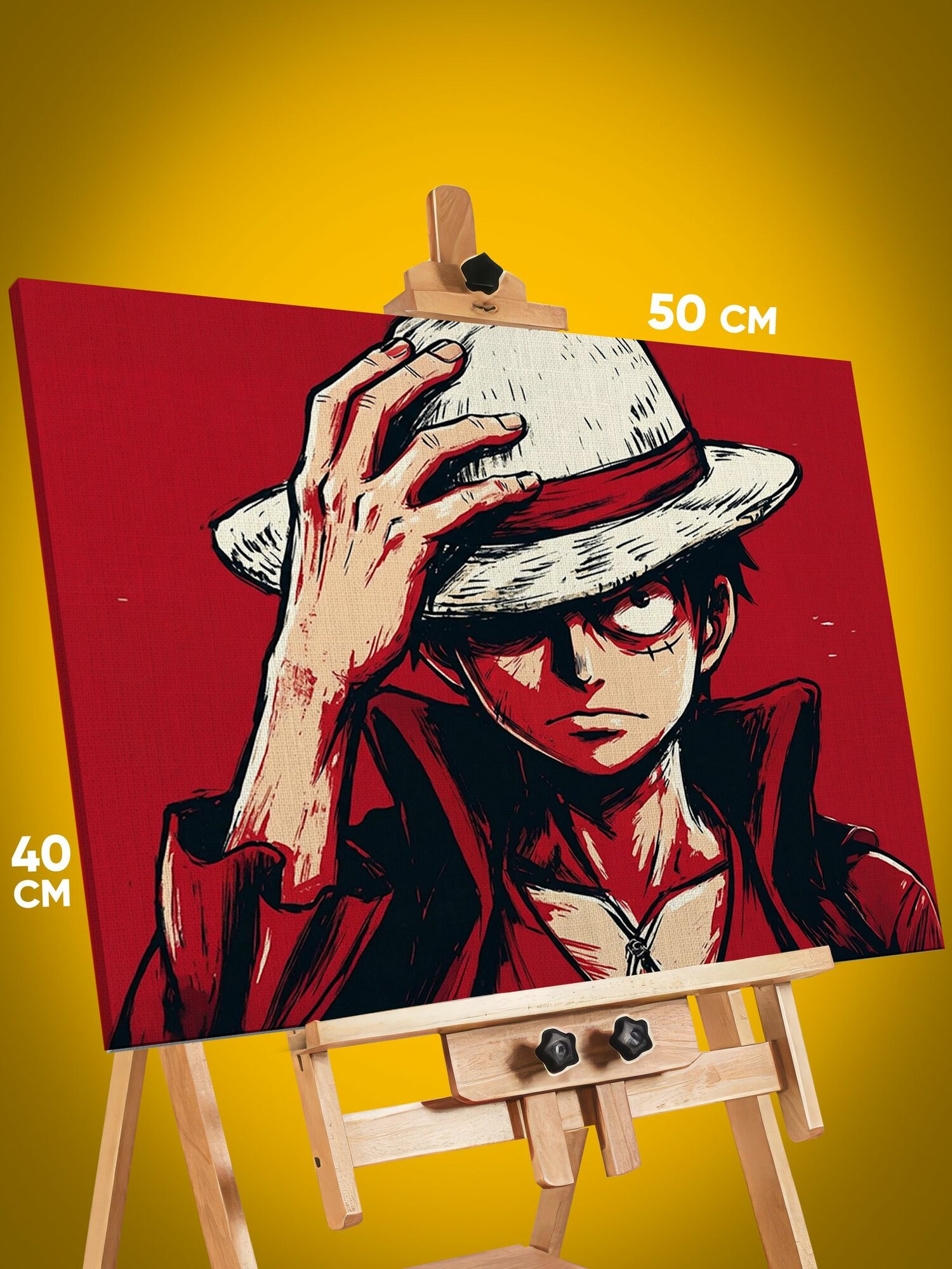 Картина на стену Ван-Пис аниме Монки Д. Луффи 40x50