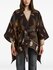 Накидка Bazar Deluxe Geometric-pattern belted cape, размер 38, коричневый