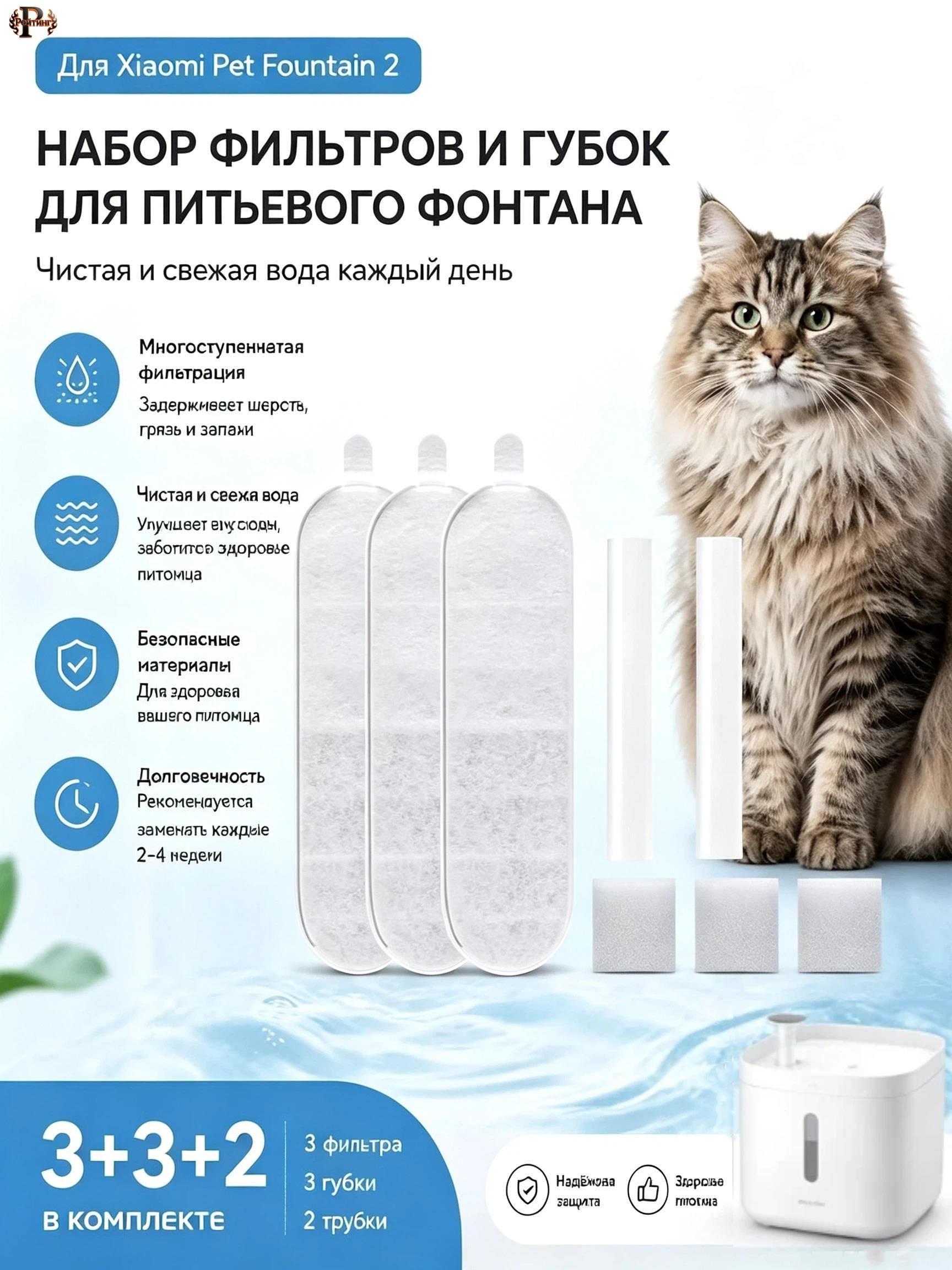 Набор фильтров для умного питьевого устройства для питомцев Xiaomi Smart Pet Fountain 2