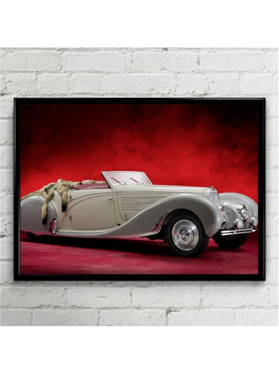 Плакат "bugatti type 57c cabriolet" от А3