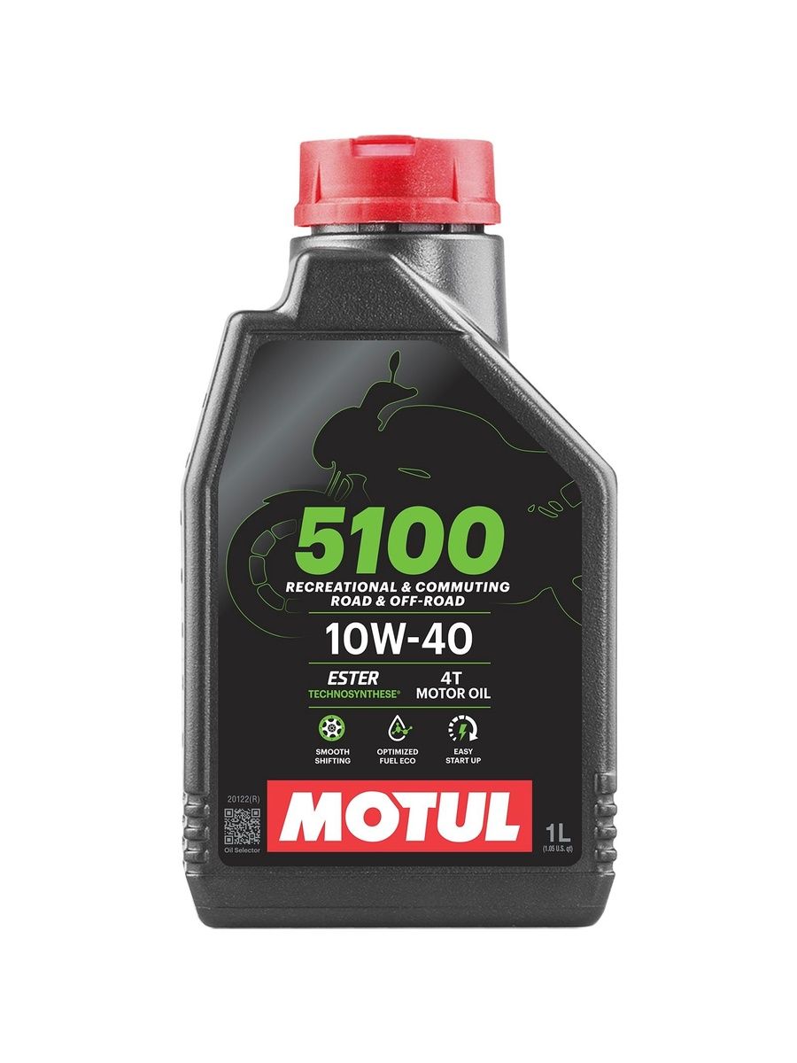 MOTUL 5100 4T 10W-40 Масло моторное, Синтетическое, 1 л