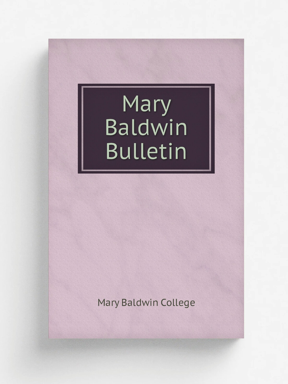 Mary Baldwin Bulletin | Mary Baldwin College | 1935 | Репринт